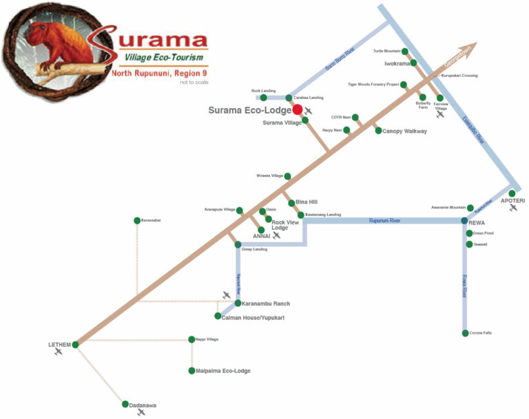 Rupununi Orientation Map – Surama EcoLodge